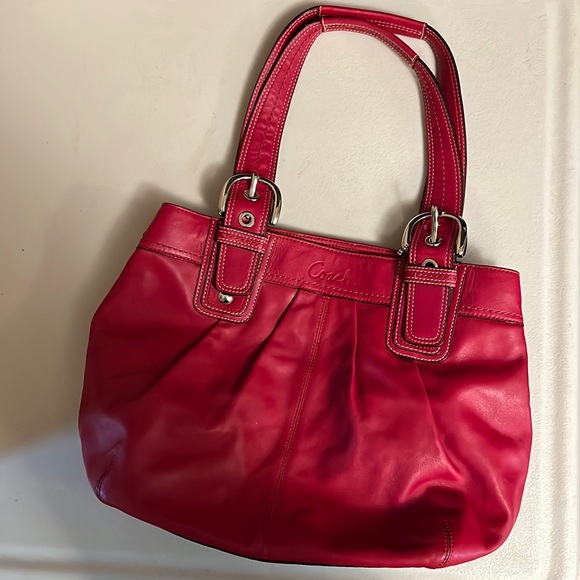 Coach | Bags | Coach Red Tote Shoulder Bag | Poshmark